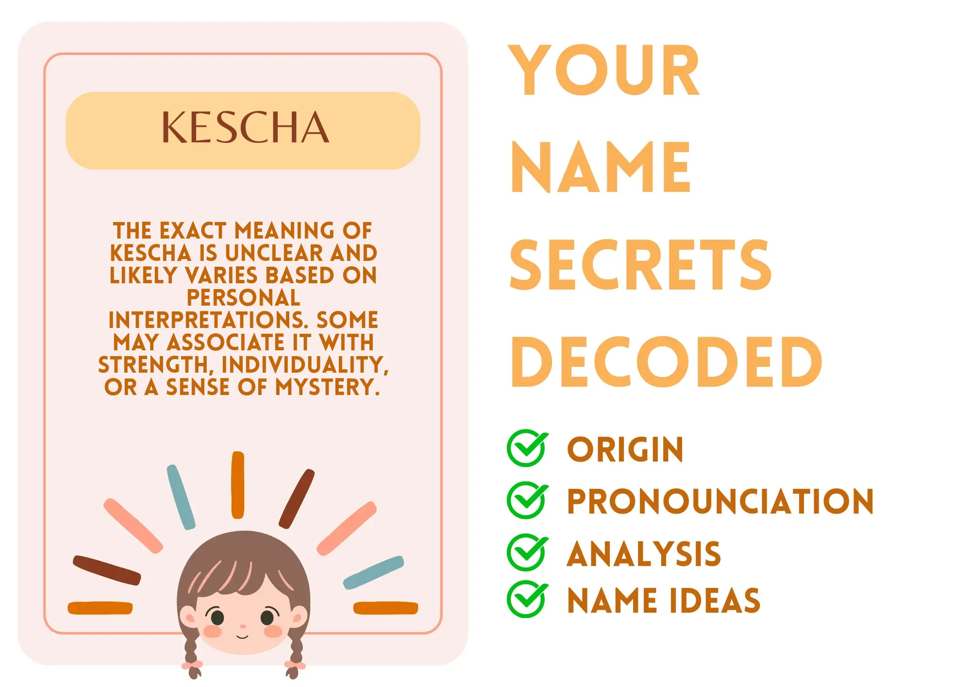 Kescha - Girl Name Meaning and Pronunciation