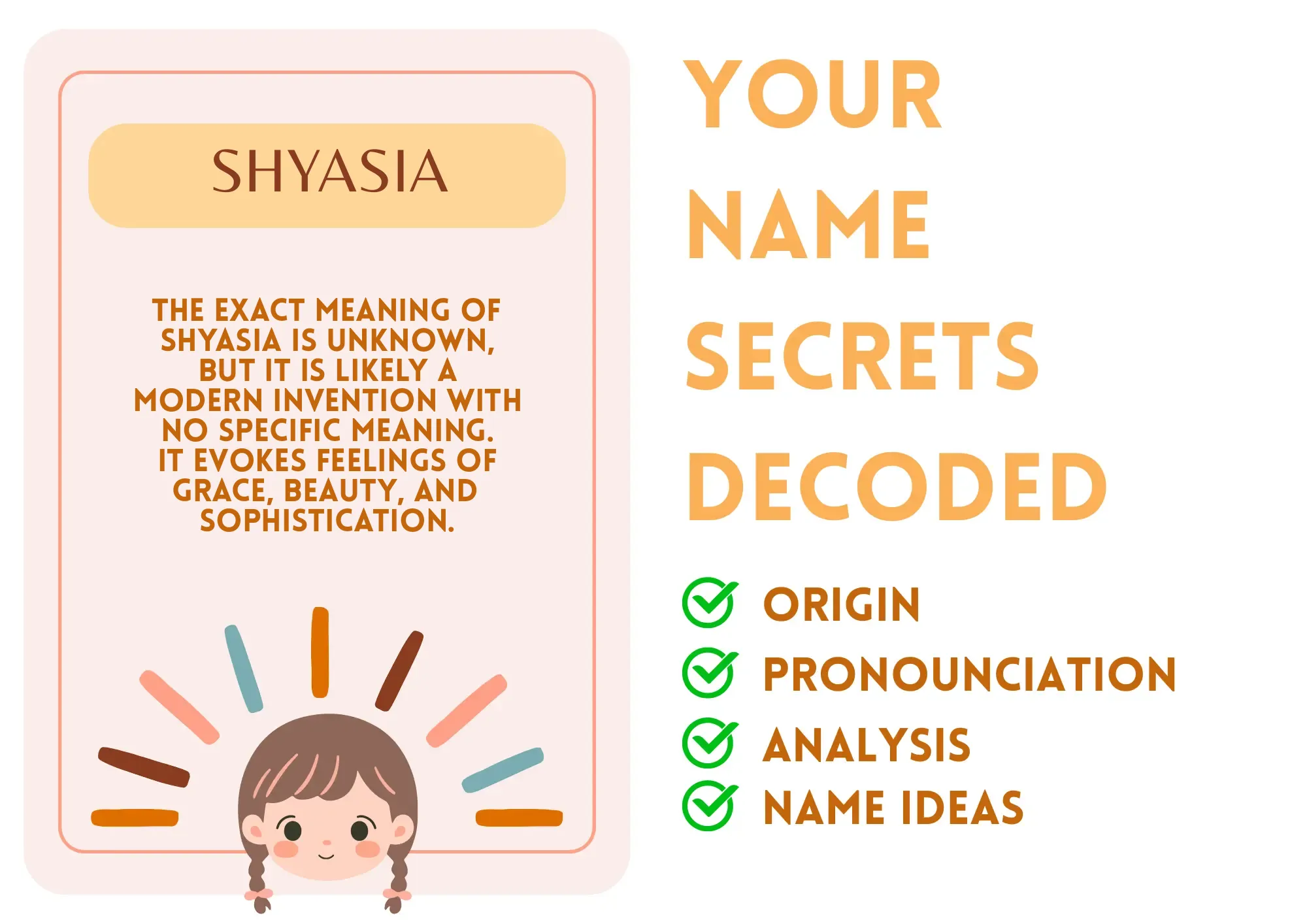 Shyasia - Girl Name Meaning and Pronunciation